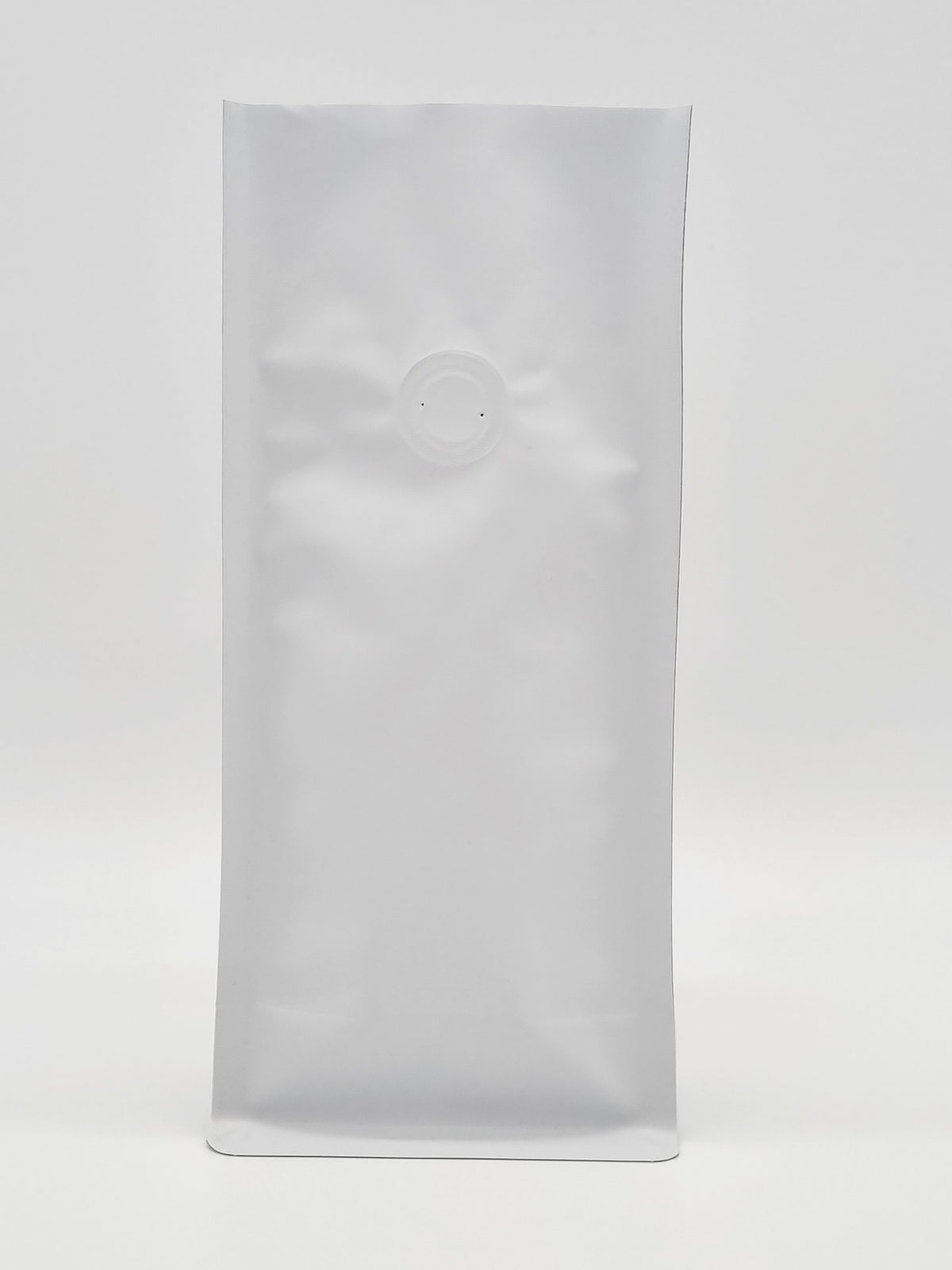 Square Bottom Open Top White Coffee Pouch with Valve